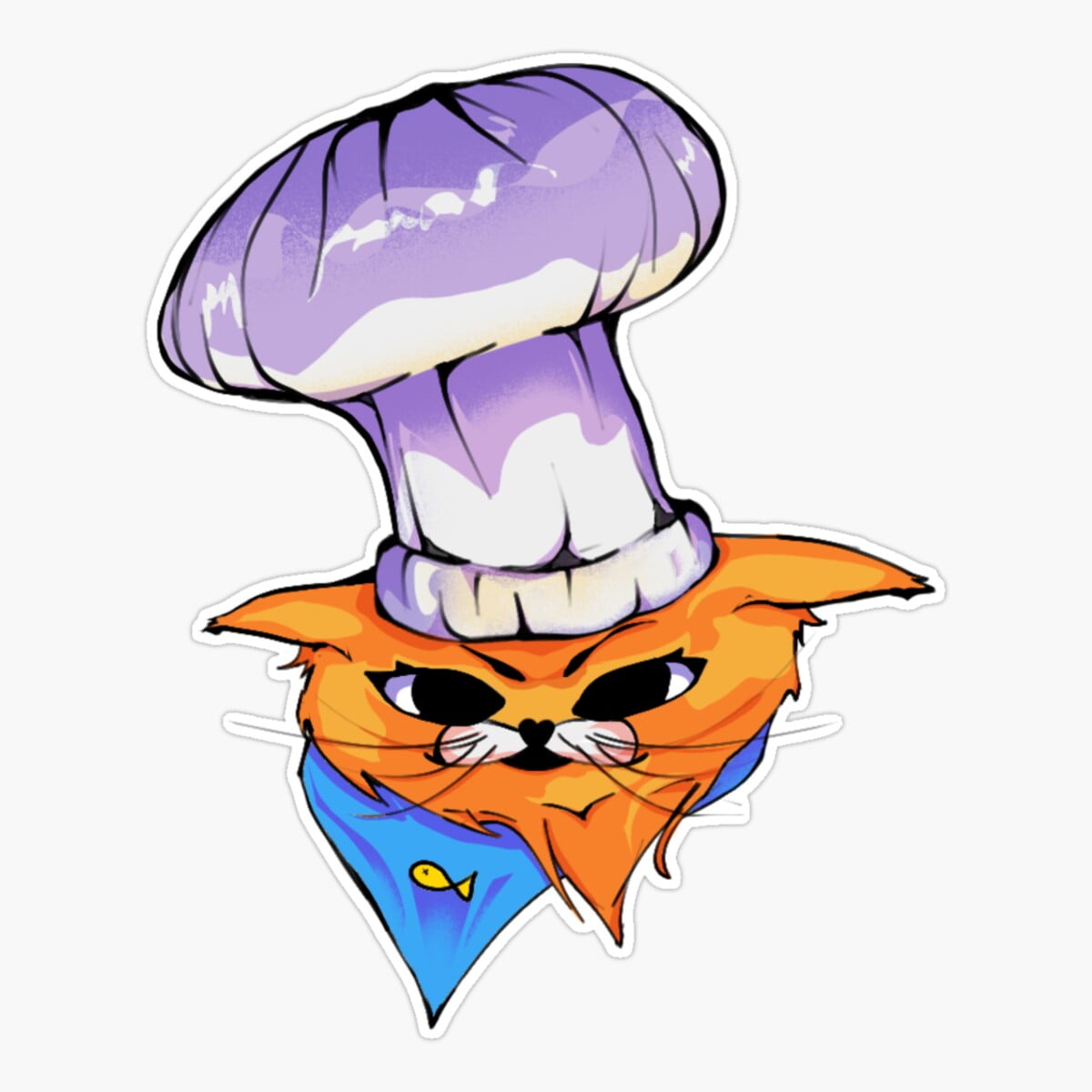 Maneki Persian Che Drawing Sticker, Phone Decal Water Bottle Stickers ...