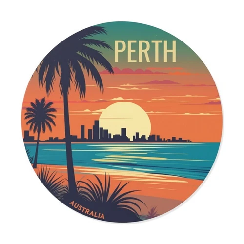 Maneki Perth Australia Vinyl Sticker – Waterproof Travel Decal For ...
