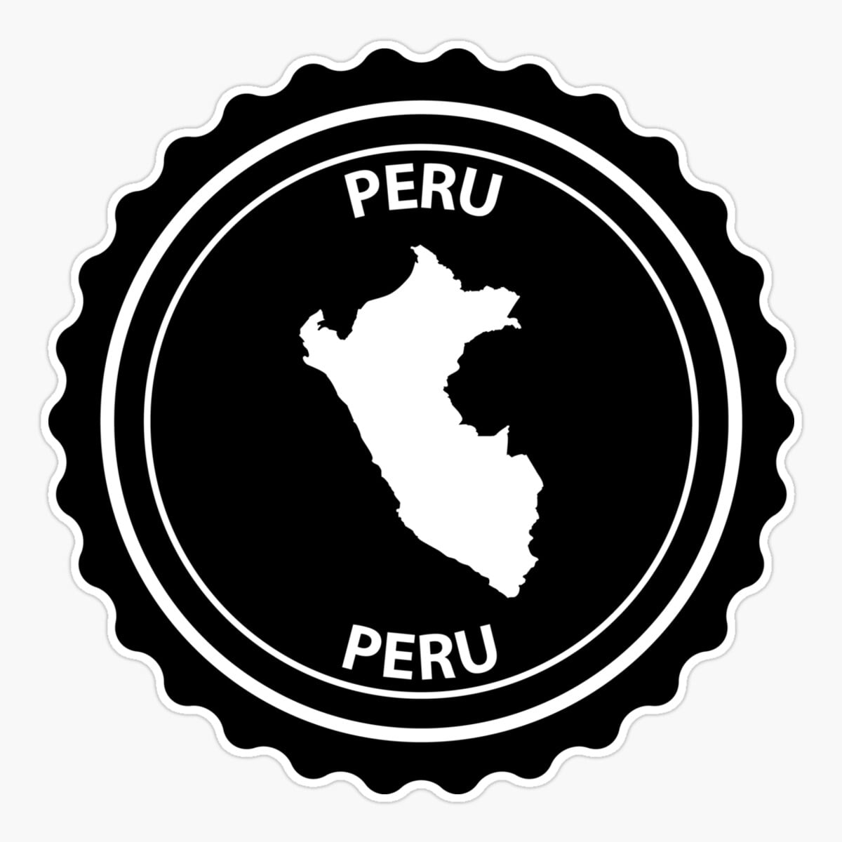 Maneki Peru Stamp Sticker, Phone Decal Water Bottle Stickers Car Decals ...