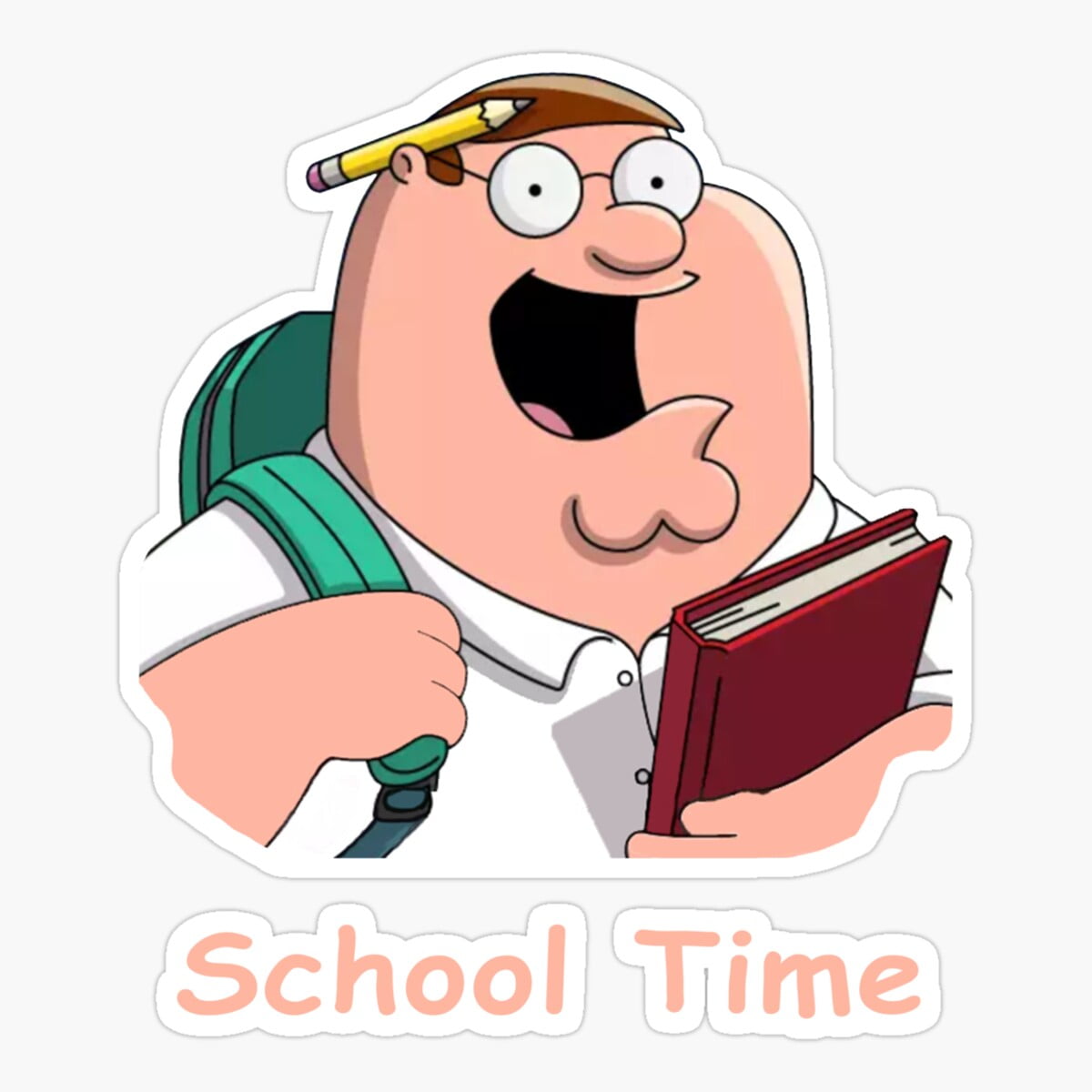 Maneki Peter Griffin School Time Er, Phone Decal Water Bottle Stickers ...