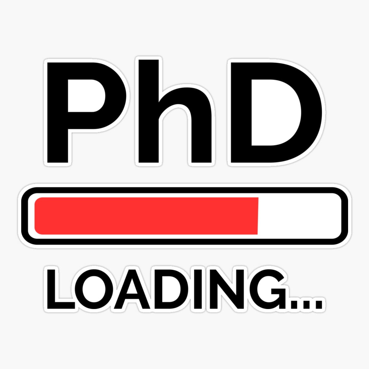 Maneki Phd Loading I Er, Phone Decal Water Bottle Stickers Car Decals ...
