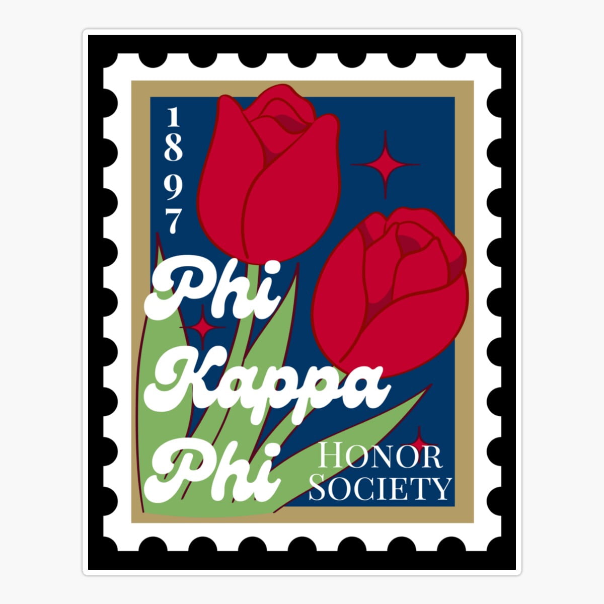 Maneki Phi Kappa Phi Honor Society Lower Stamp V2 Er, Phone Decal Water ...
