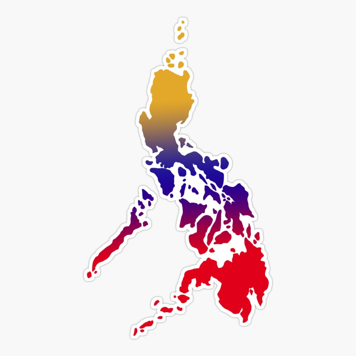 Maneki Philippine Map Ybr Sticker, Phone Decal Water Bottle Stickers ...