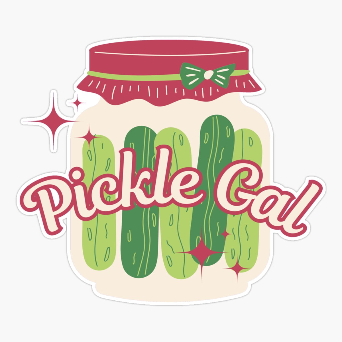 Maneki Pickle Gal Er Er, Phone Decal Water Bottle Stickers Car Decals ...