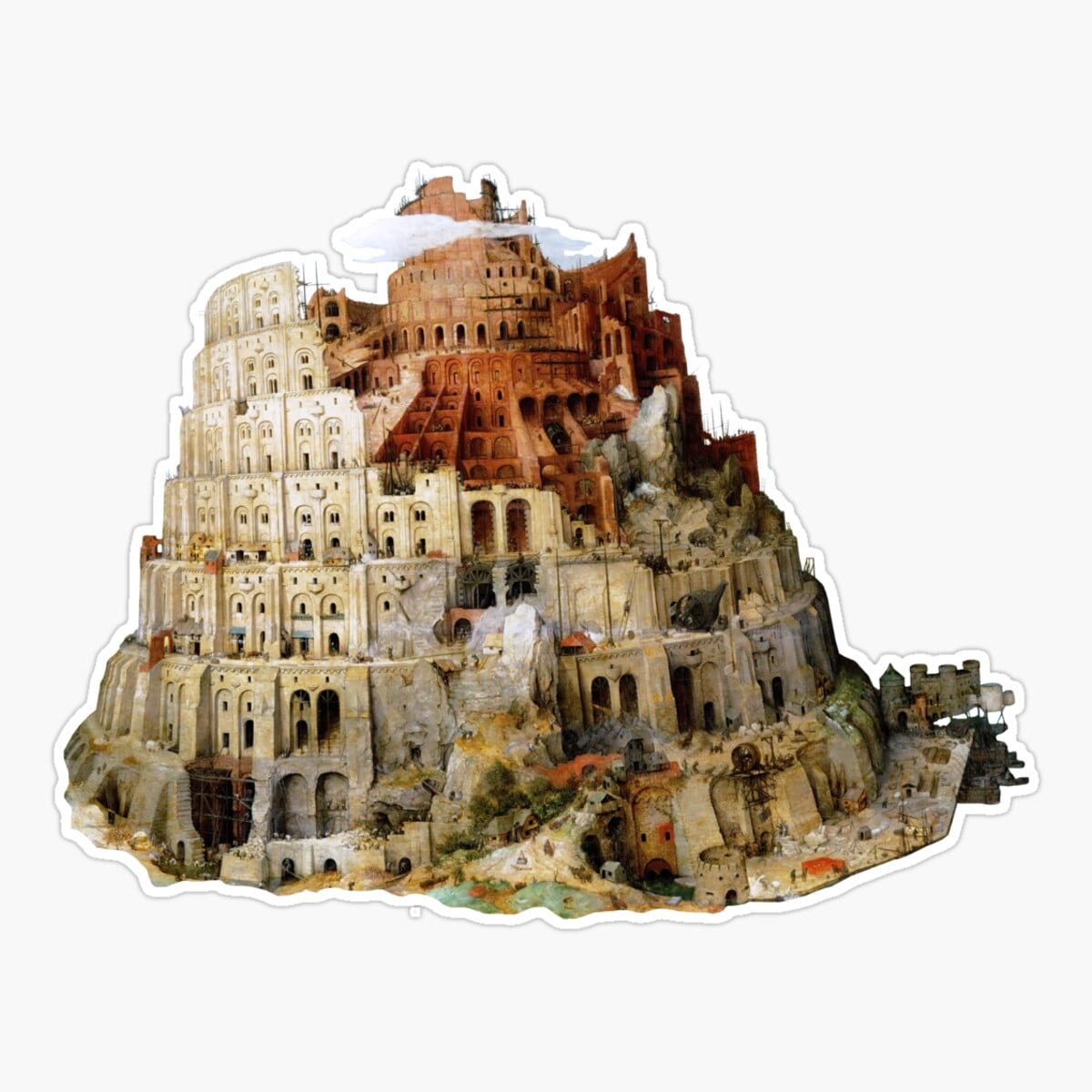 Maneki Pieter Bruegel The Elder - The Tower Of Babel Er, Phone Decal ...