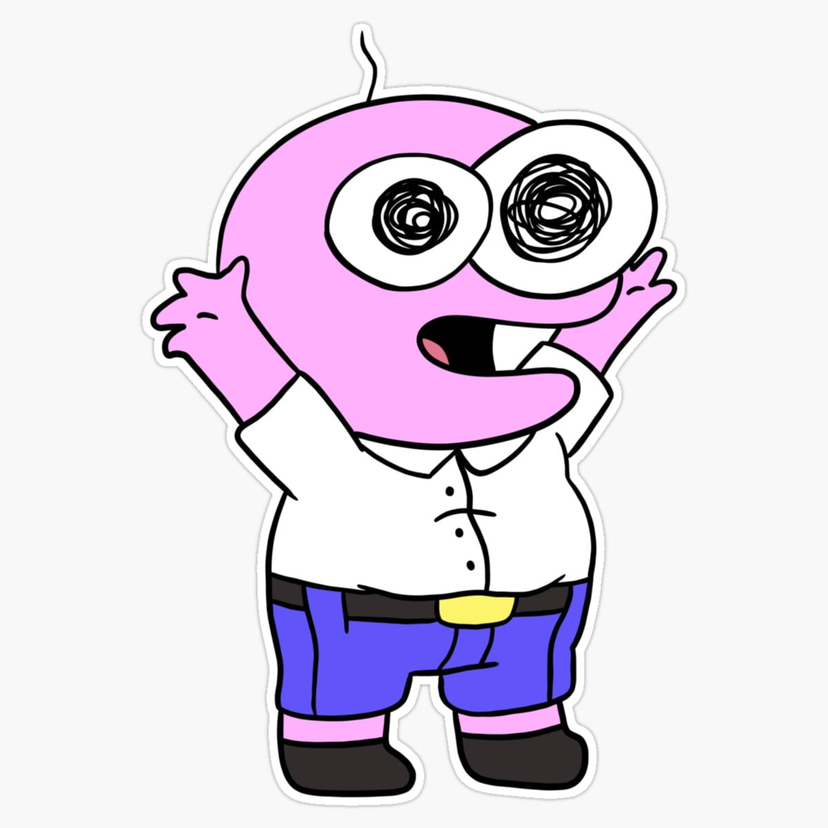 Maneki Pim Smiling Friends Er, Phone Decal Water Bottle Stickers Car ...