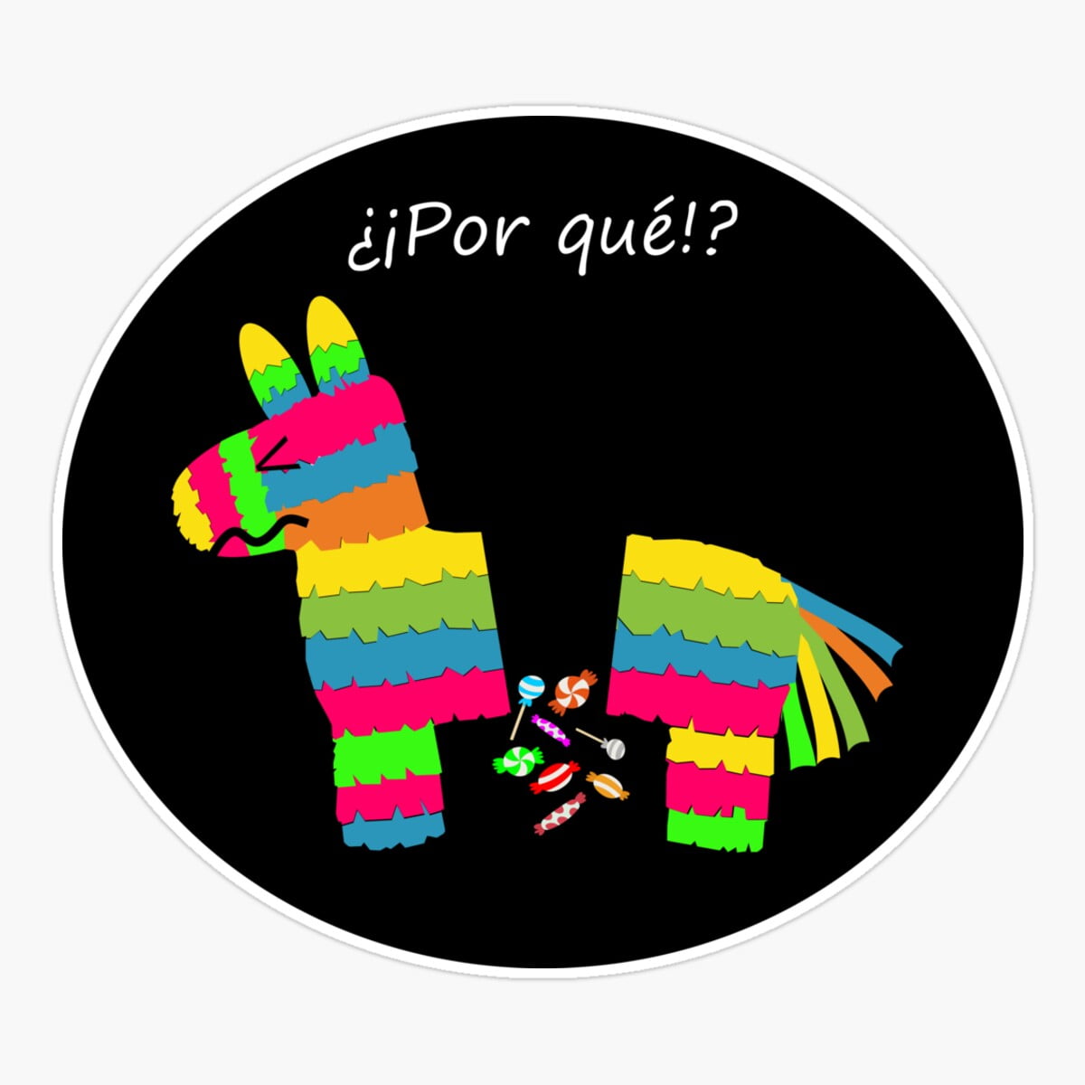 Maneki Pinata Piñata Sticker, Phone Decal Water Bottle Stickers Car Decals, Funny Birthday Gift ...