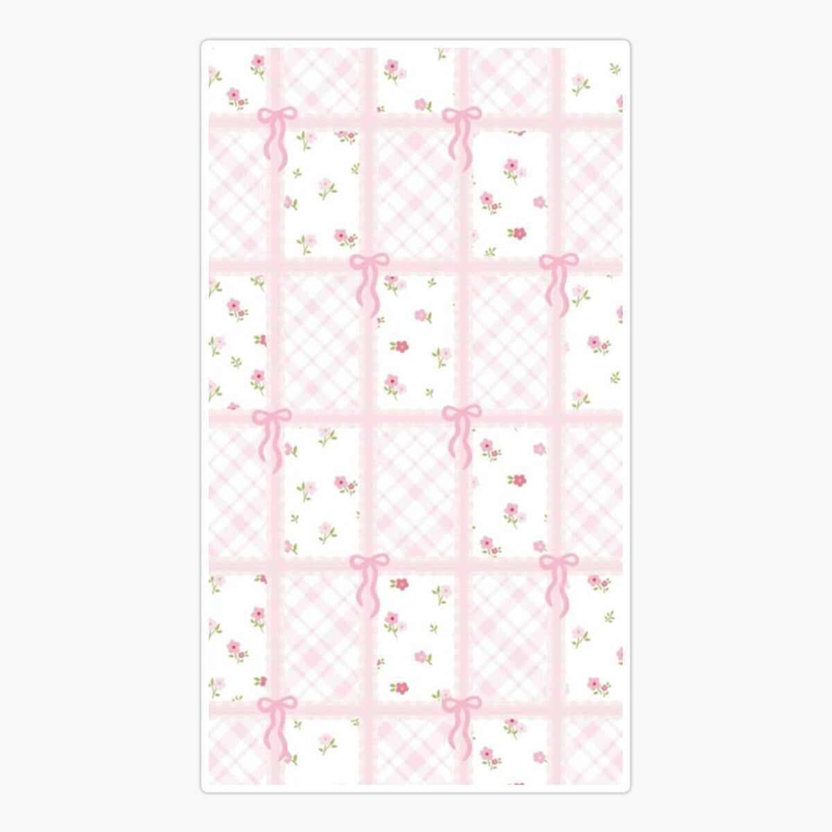 Maneki Pink Coquette Cottagecore Lower Checkers With Bows Er, Phone ...