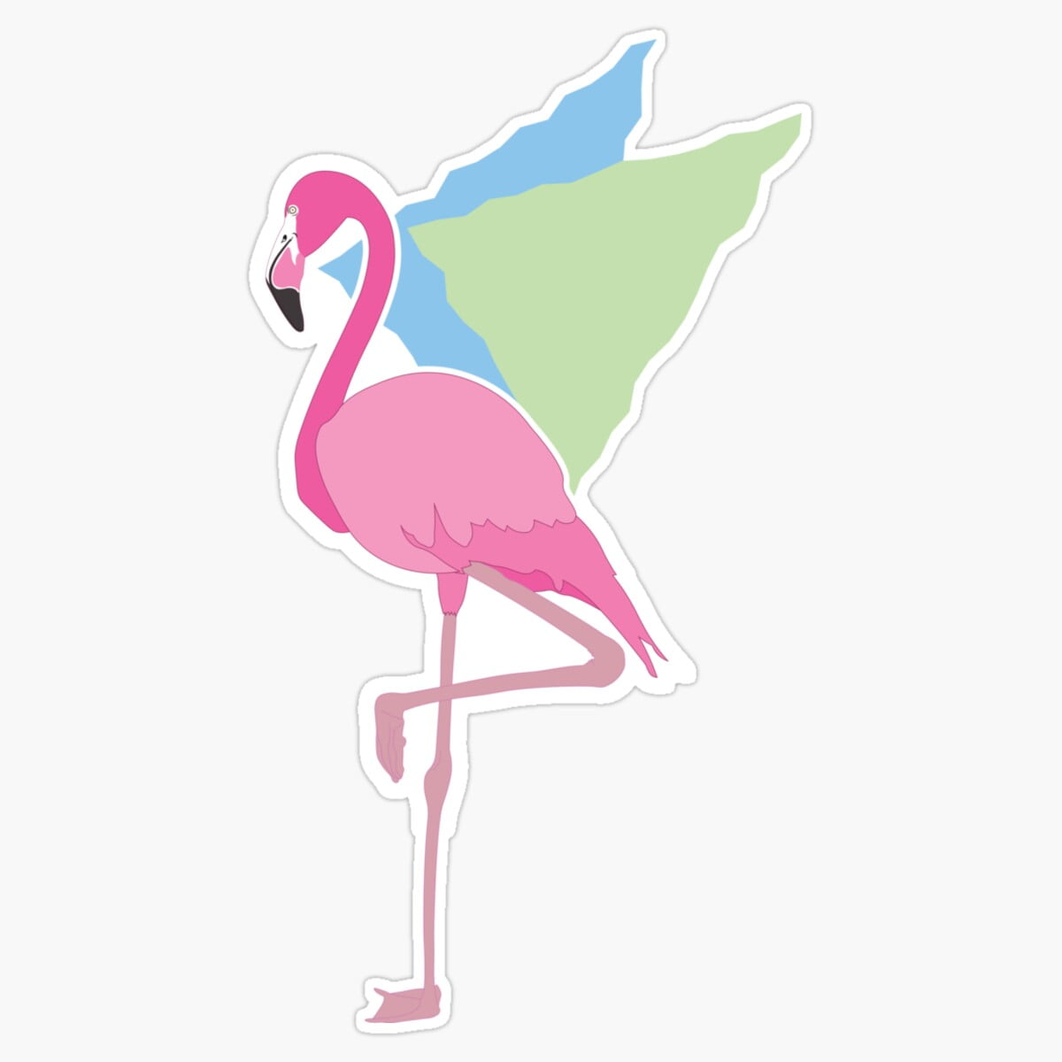 Maneki Pink Flamingo 80`S Style! Er, Phone Decal Water Bottle Stickers ...
