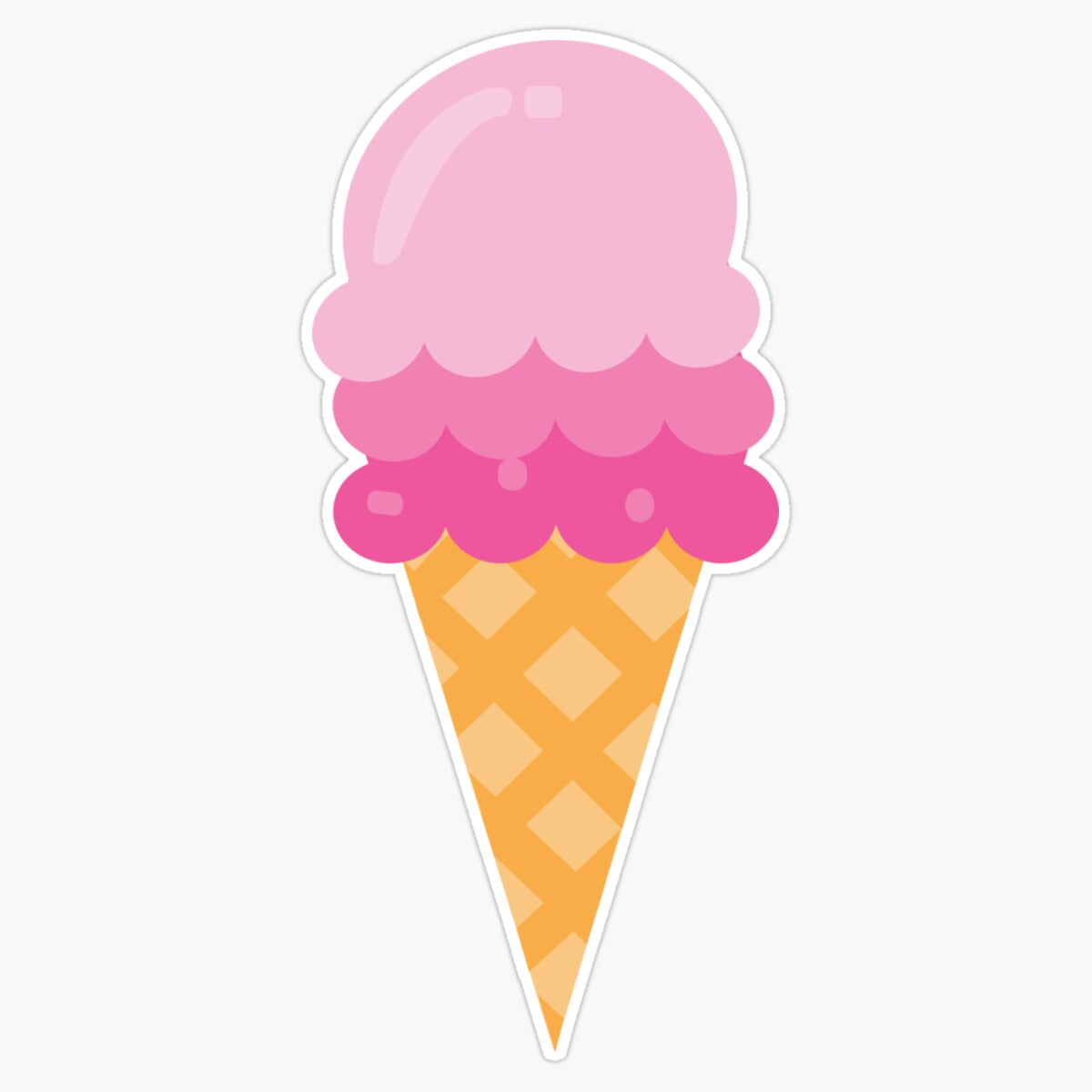 Maneki Pink Ice Cream Er, Phone Decal Water Bottle Stickers Car Decals ...