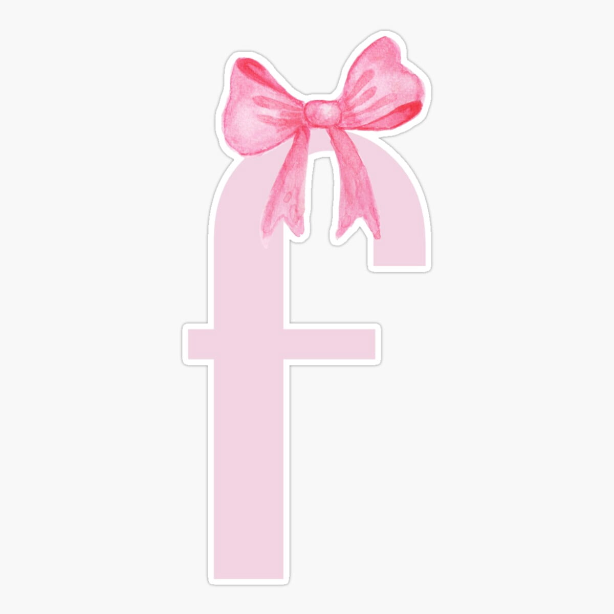 Maneki Pink Letter With Pink Bow Er Er, Phone Decal Water Bottle ...