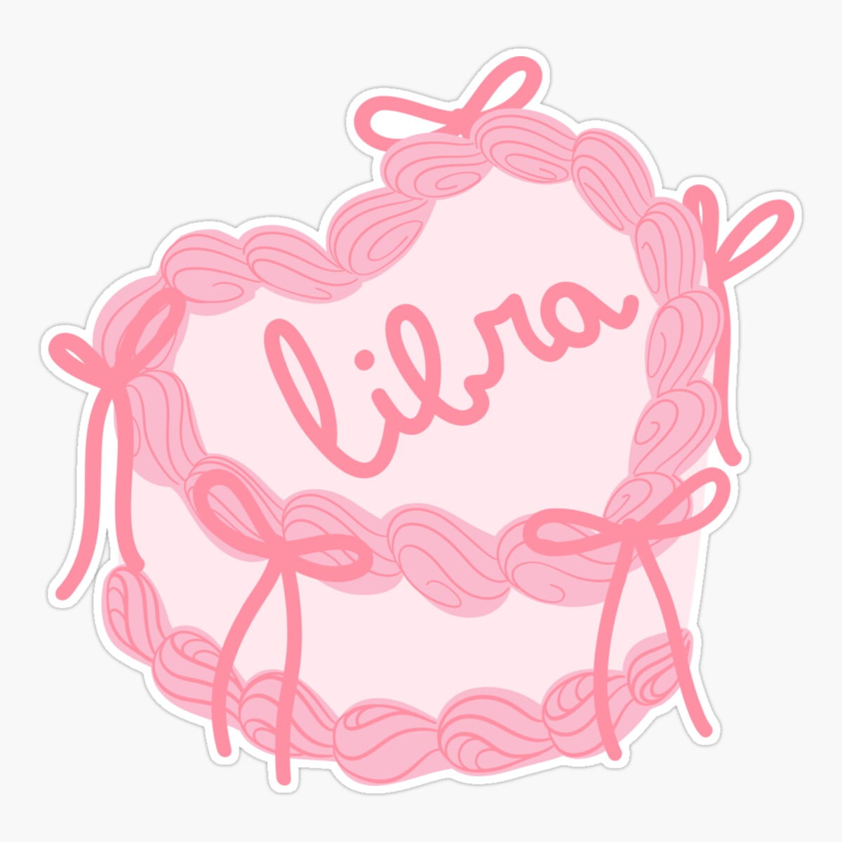 Maneki Pink Libra Cake Er, Phone Decal Water Bottle Stickers Car Decals ...