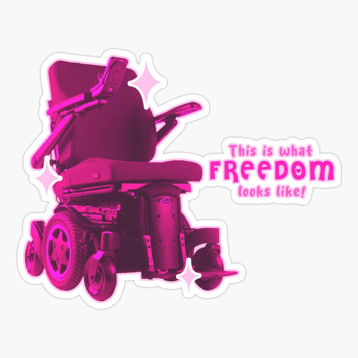 Maneki Pink Wheelchair Freedom Design Er, Phone Decal Water Bottle ...
