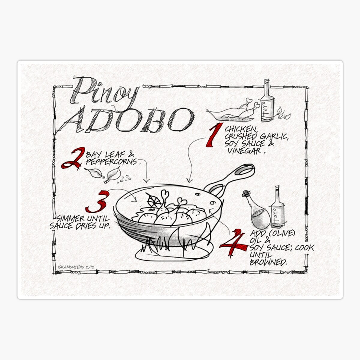 Maneki Pinoy Adobo Sticker, Phone Decal Water Bottle Stickers Car ...