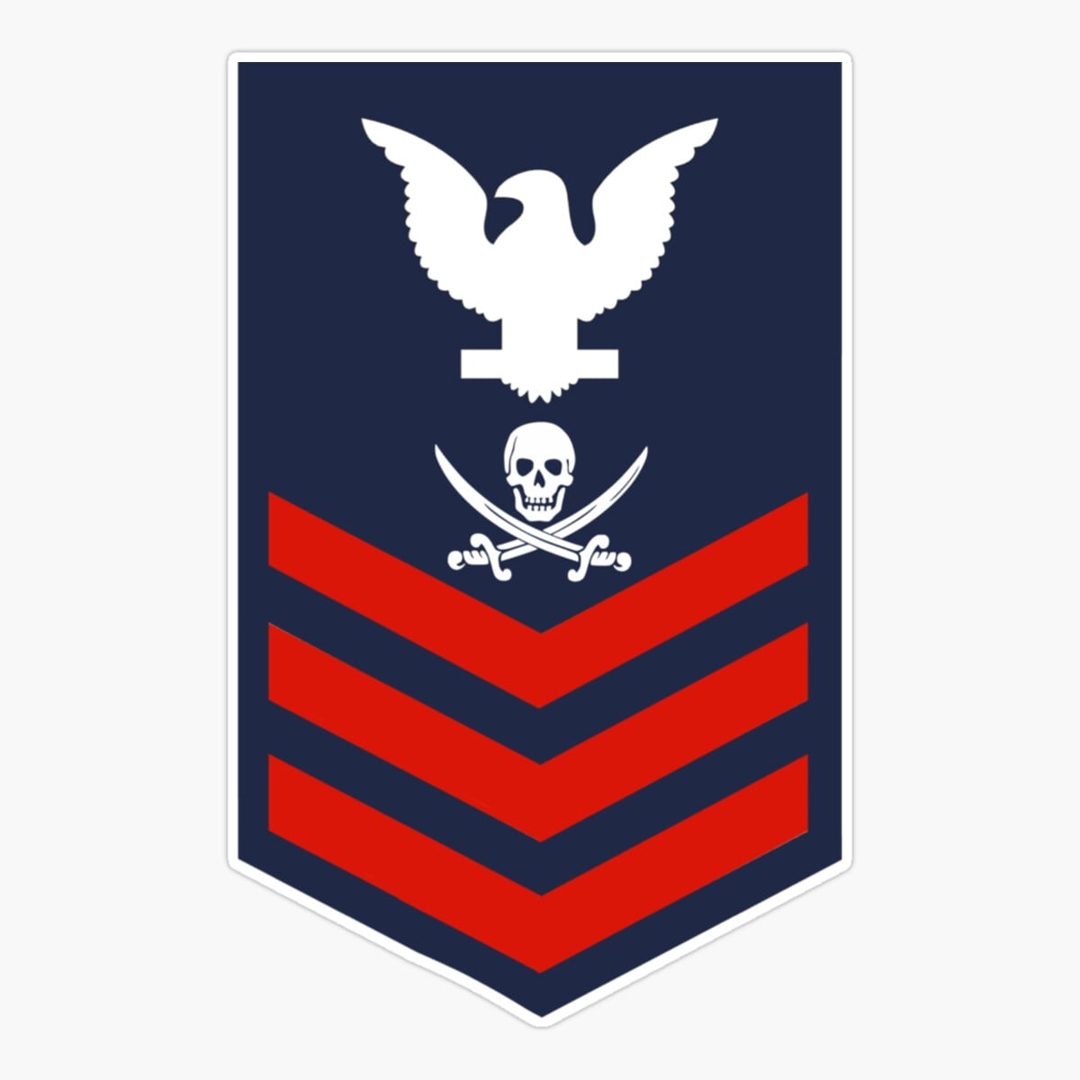 Maneki Pirate Petty Oicer - Coast Guard Po1 - Calico Jack Er, Phone Decal Water Bottle Stickers ...