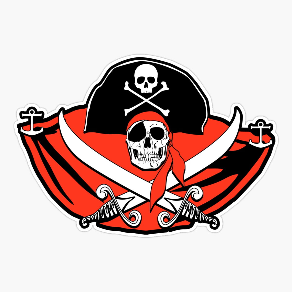 Maneki Pirates O The Caribbean Skull Er, Phone Decal Water Bottle ...