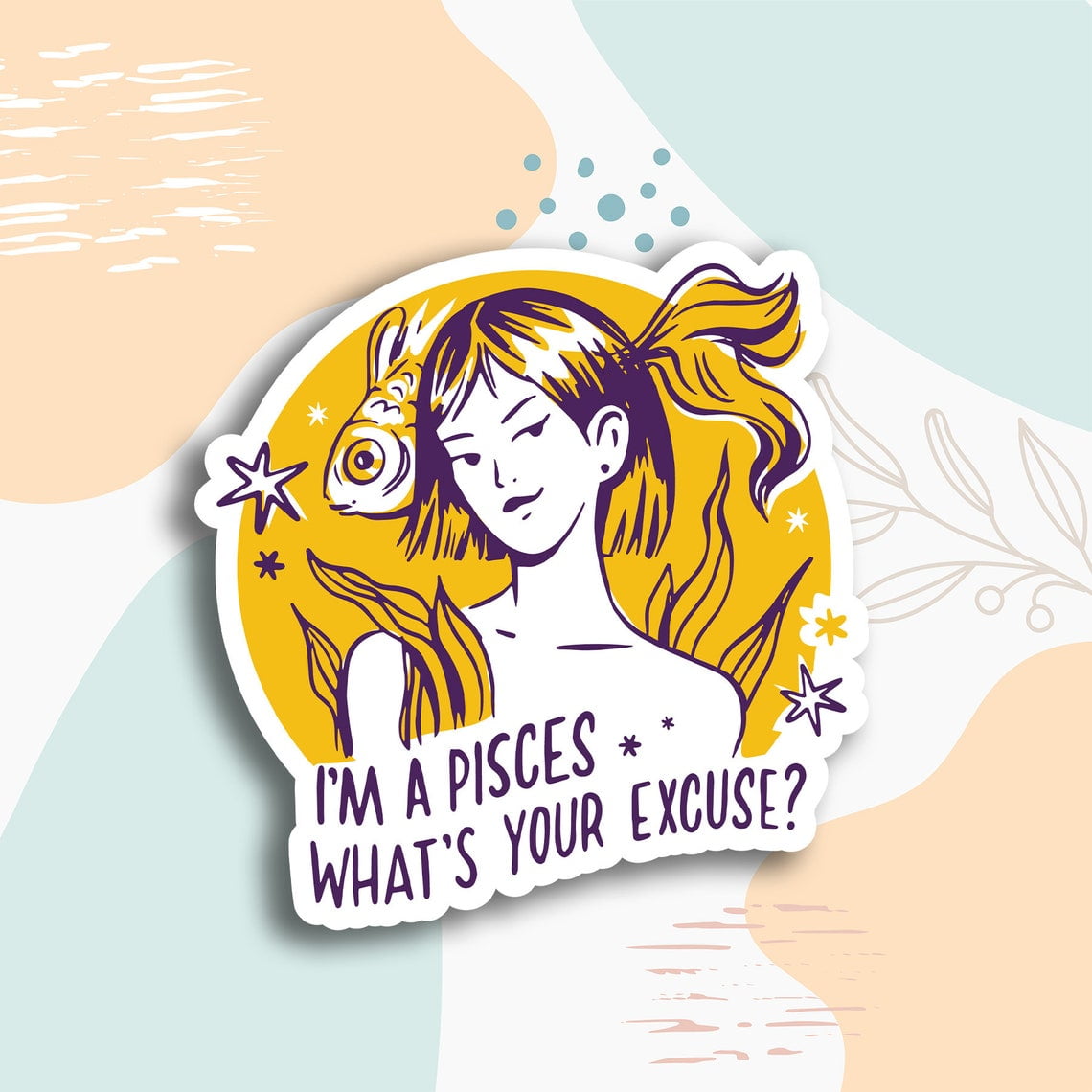 Maneki Pisces Zodiac Er, Zodiac Friend Gift, Planner Decals, Birthday ...