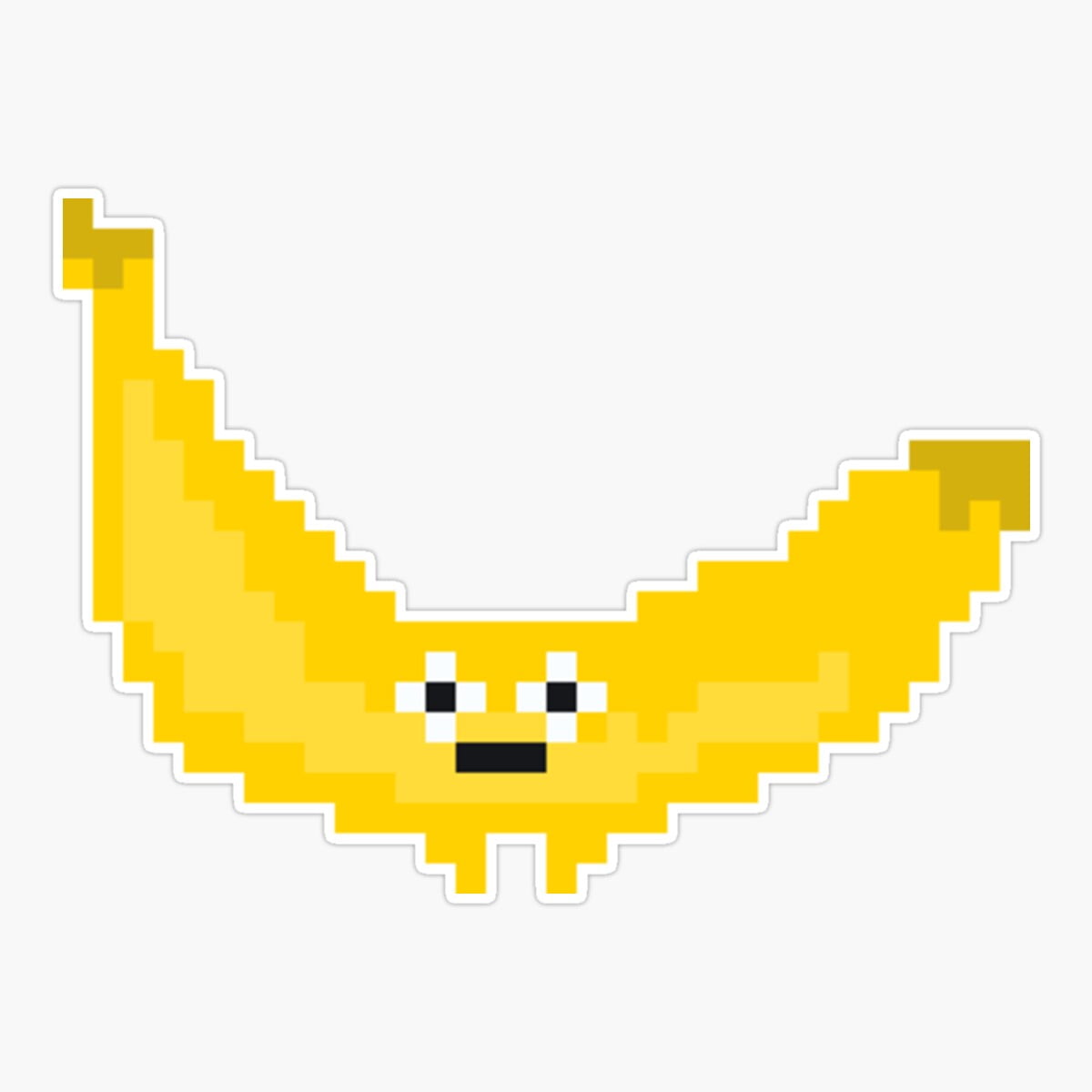 Maneki Pixel Art Fruit Bro - Banana Er, Phone Decal Water Bottle ...