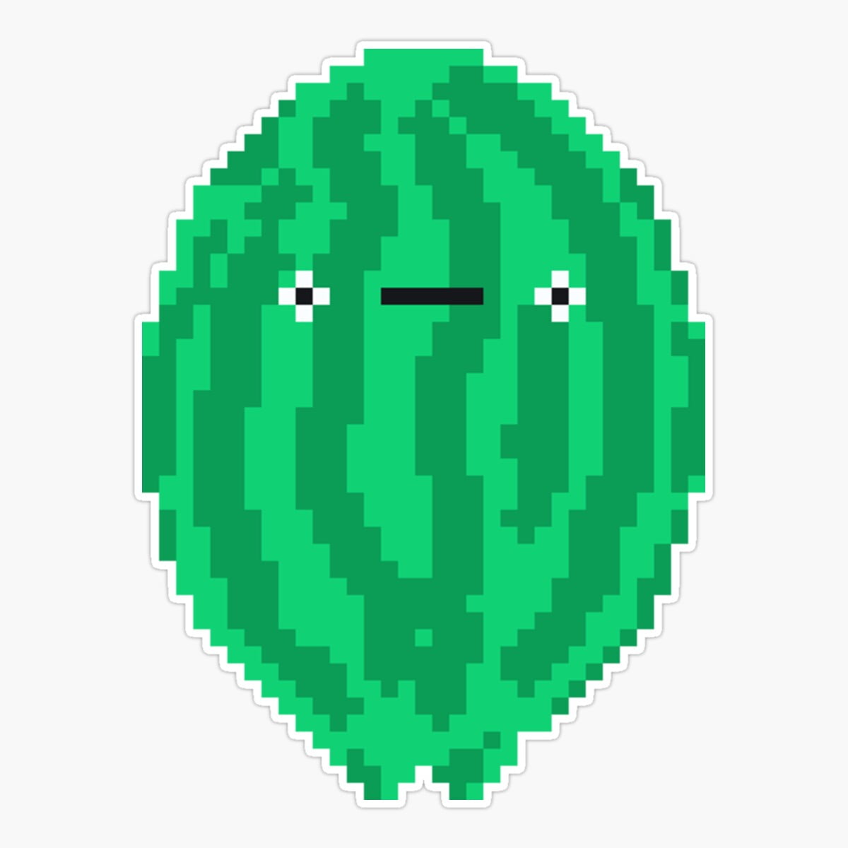 Maneki Pixel Art Fruit Bro - Waterm Er, Phone Decal Water Bottle ...