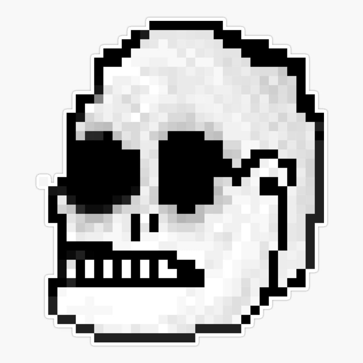 Maneki Pixel Art Skull Er, Phone Decal Water Bottle Stickers Car Decals ...