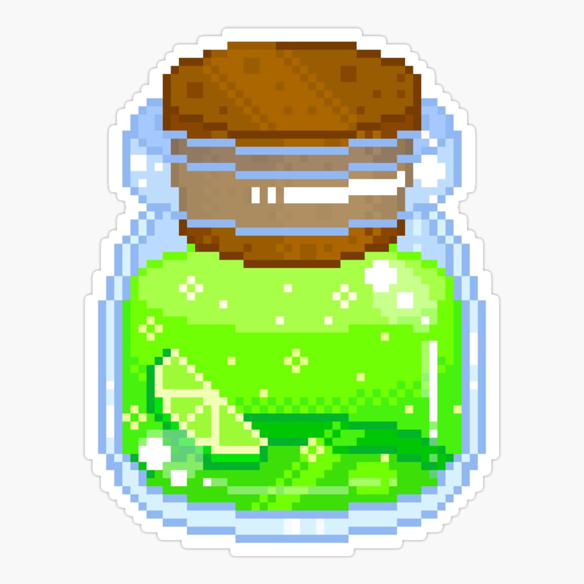 Maneki Pixel Limeade Juice Potion Er, Phone Decal Water Bottle Stickers ...