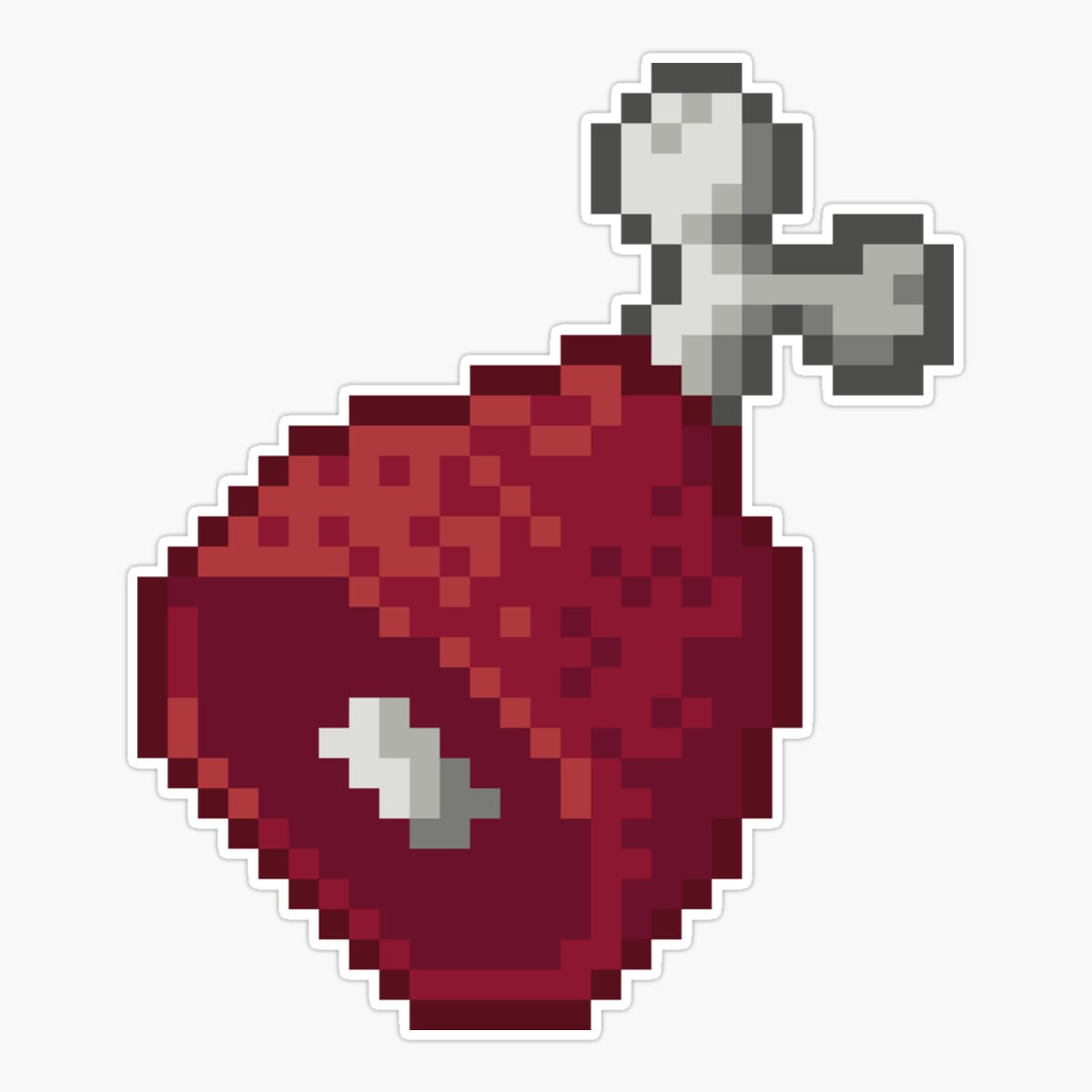 Maneki Pixel Meat Sticker, Phone Decal Water Bottle Stickers Car Decals ...