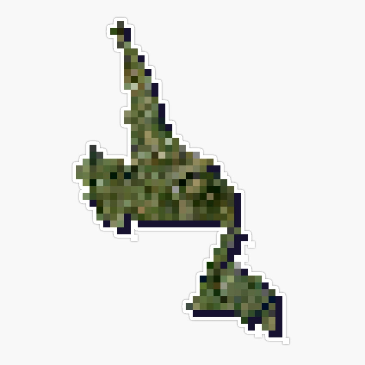 Maneki Pixel Newoundland And Labrador Sticker, Phone Decal Water Bottle ...