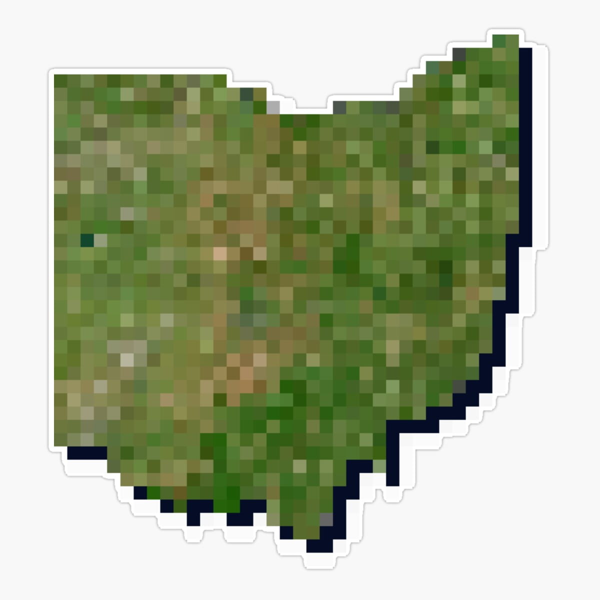 Maneki Pixel Ohio Sticker, Phone Decal Water Bottle Stickers Car Decals ...