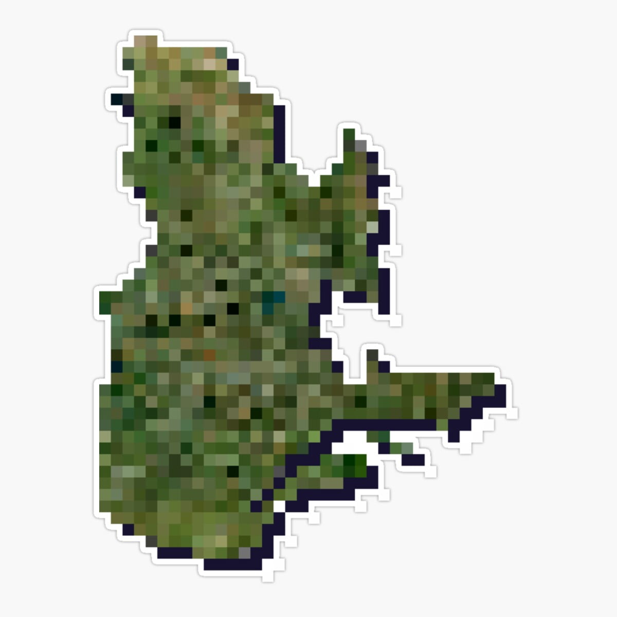 Maneki Pixel Quebec Sticker, Phone Decal Water Bottle Stickers Car ...