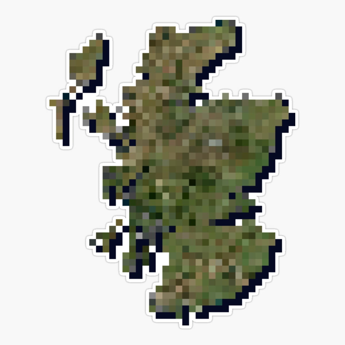 Maneki Pixel Scotland Sticker, Phone Decal Water Bottle Stickers Car ...