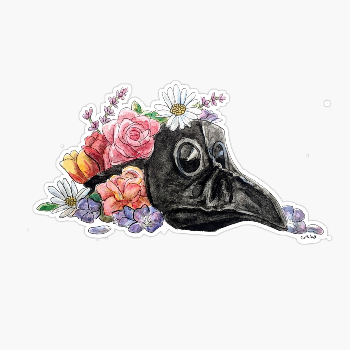 Maneki Plague Bouquet Er, Phone Decal Water Bottle Stickers Car Decals ...