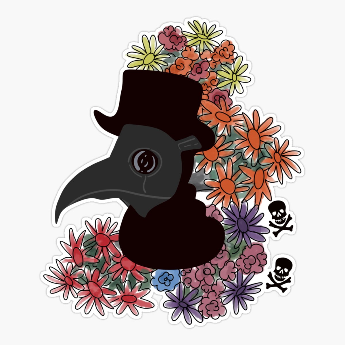 Maneki Plague Doctor Er, Phone Decal Water Bottle Stickers Car Decals ...