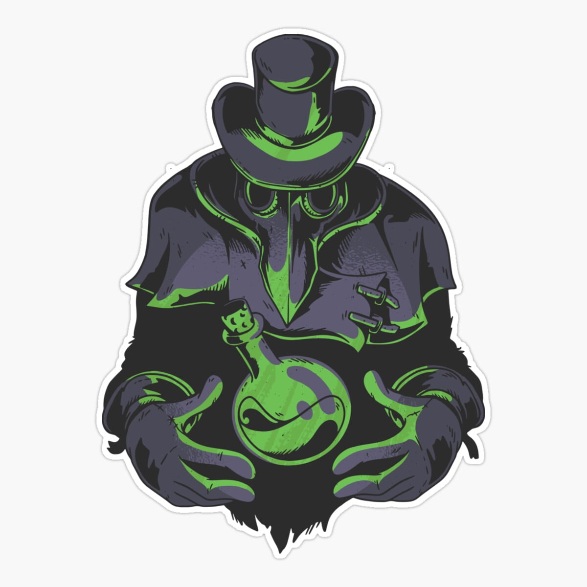 Maneki Plague Doctor Lask T-Shirt Design Er, Phone Decal Water Bottle ...
