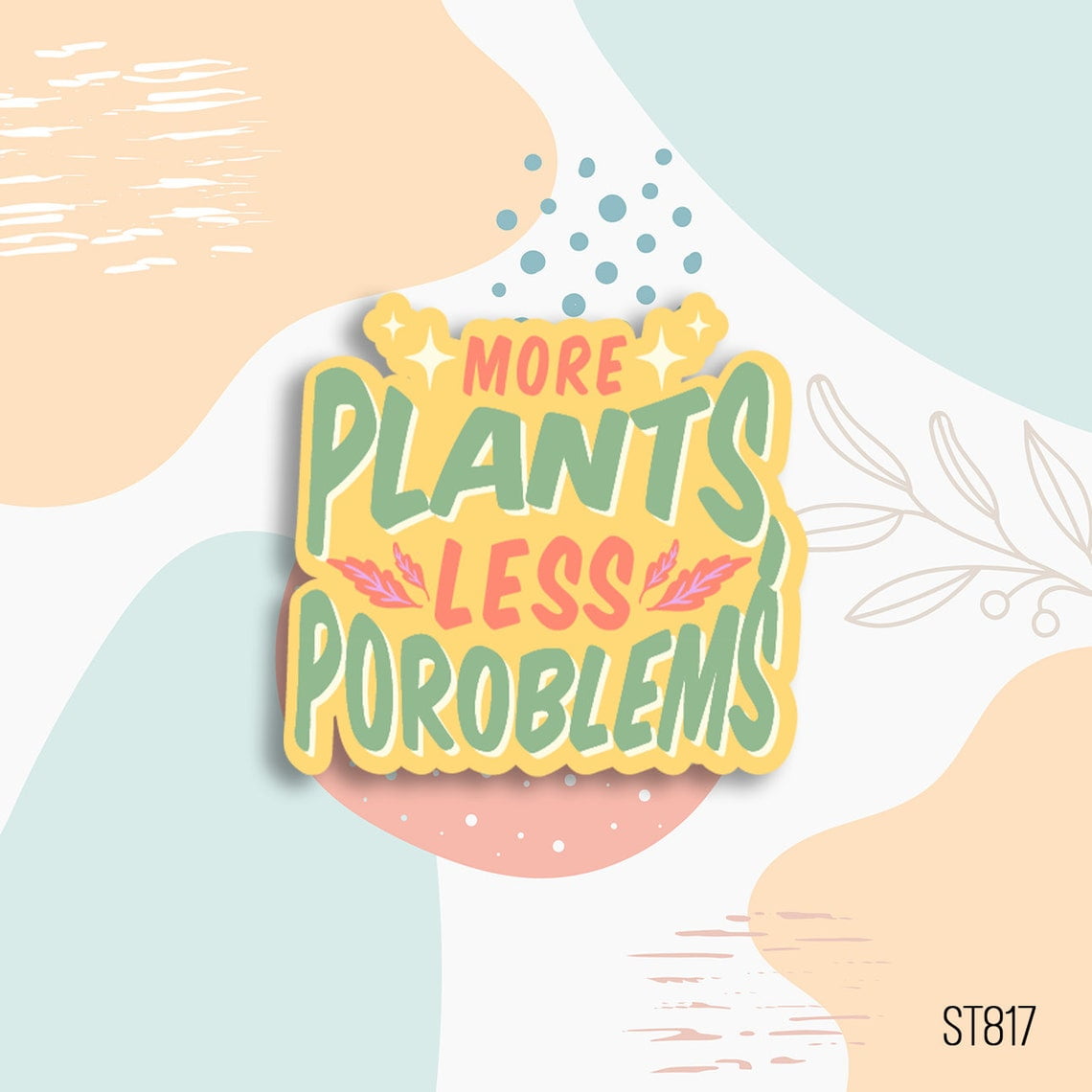 Maneki More Plants Less Problems Er, Funny Plant Er, Plant Lover Gift ...