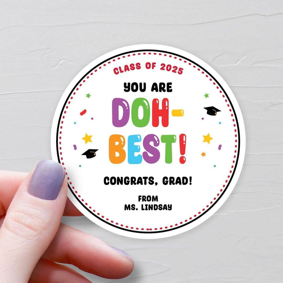 Maneki Play Dough Graduation Party Favors Ers, Graduation Favors Label ...