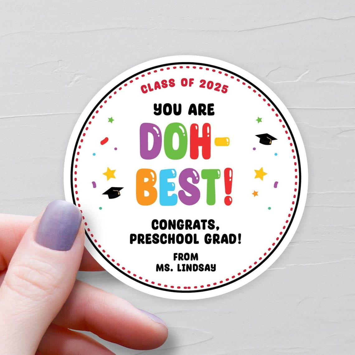 Maneki Play Dough Preschool Graduation Party Favors Ers, Doh Best ...