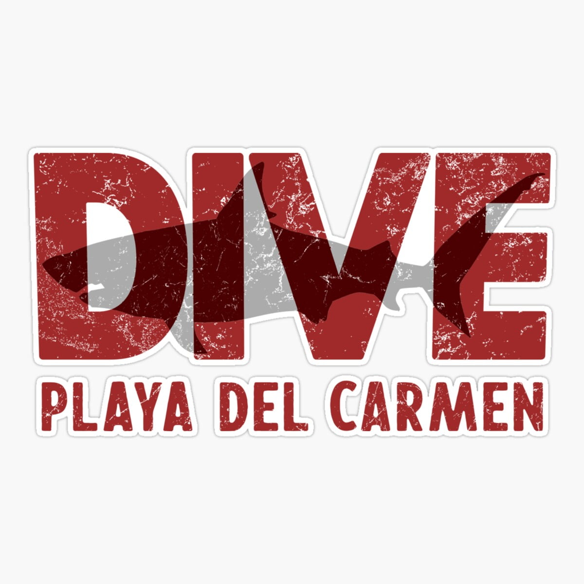 Maneki Playa Del Carmen Dive Mexico Shark Diving Sticker, Phone Decal ...