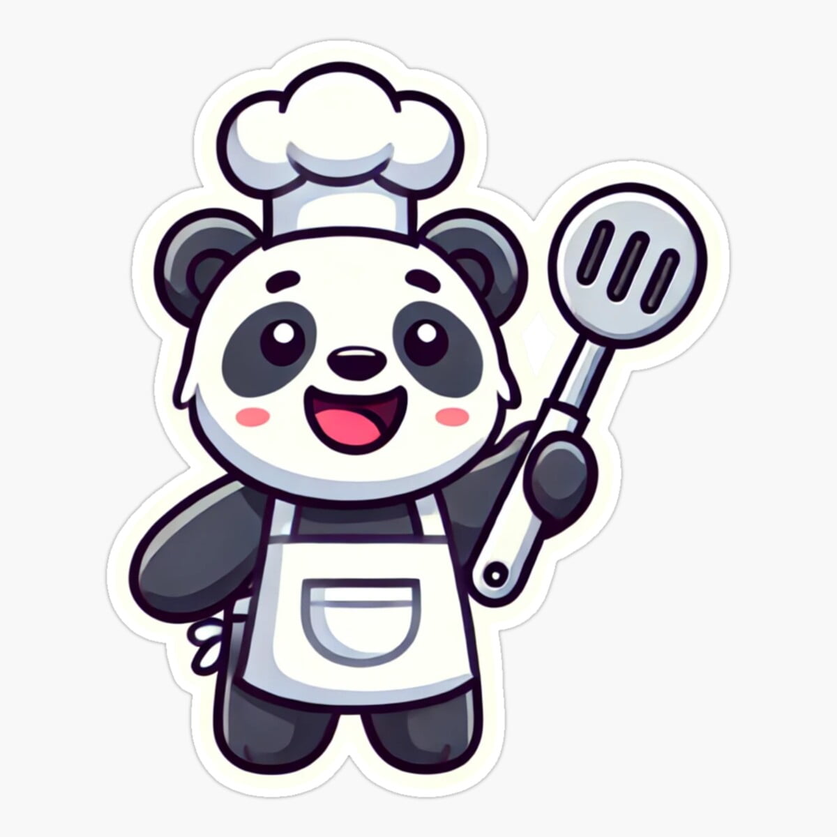 Maneki Playul Panda Che Sticker, Phone Decal Water Bottle Stickers Car ...