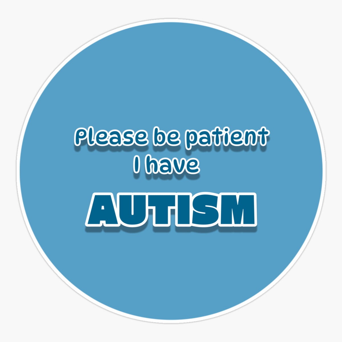 Maneki Please Be Patient I Have Autism Er, Phone Decal Water Bottle ...