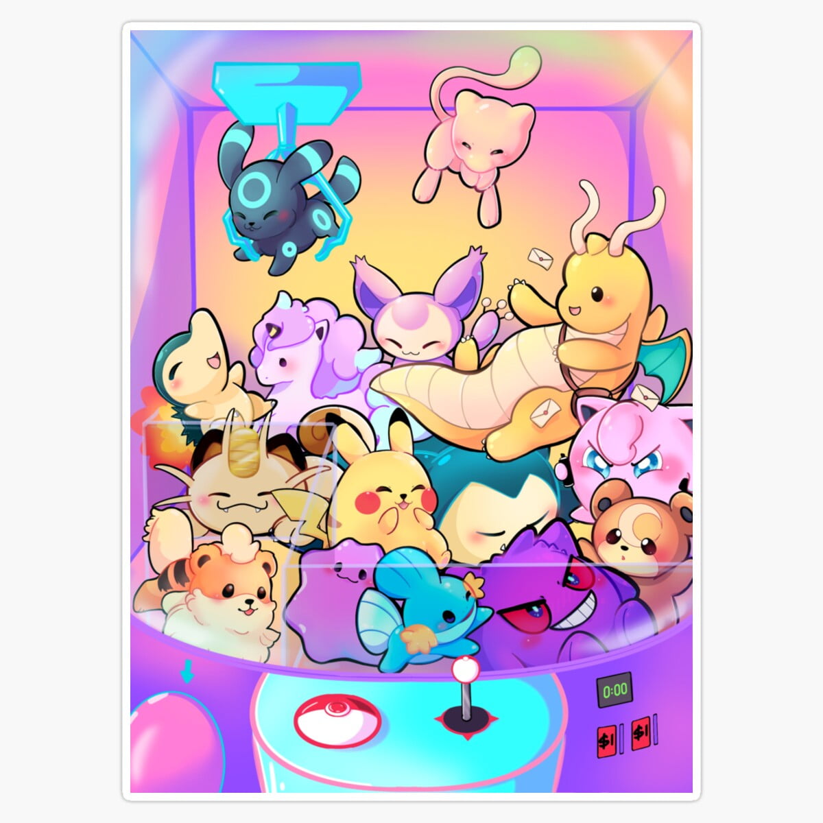 Maneki Poki Claw Er, Phone Decal Water Bottle Stickers Car Decals ...