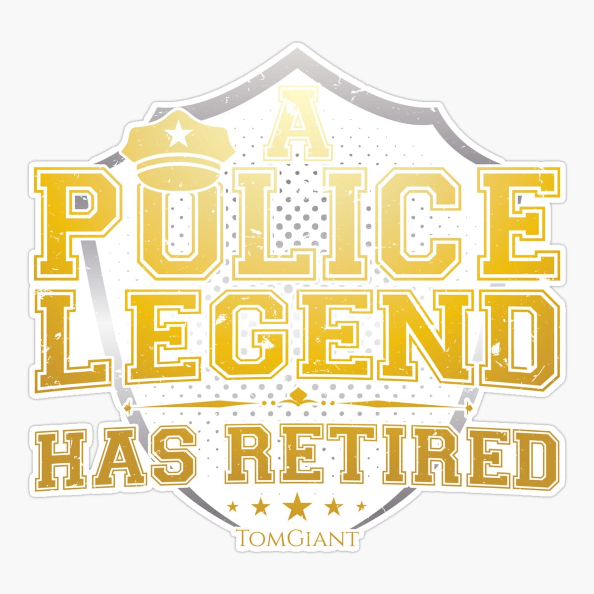 Maneki Police Legend Retirement Er, Phone Decal Water Bottle Stickers ...