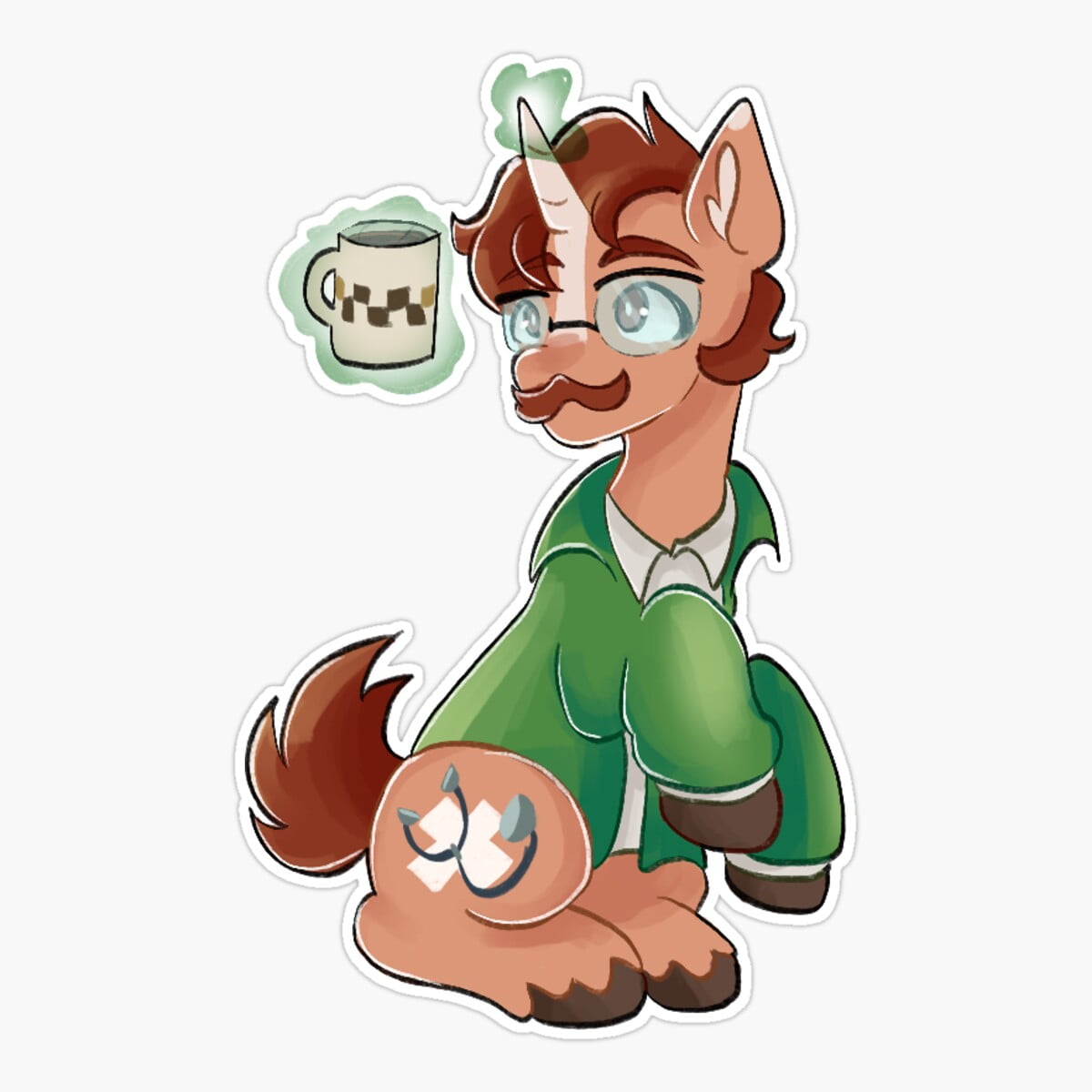 Maneki Ponified Harvey (Stardew Valley) Er, Phone Decal Water Bottle ...
