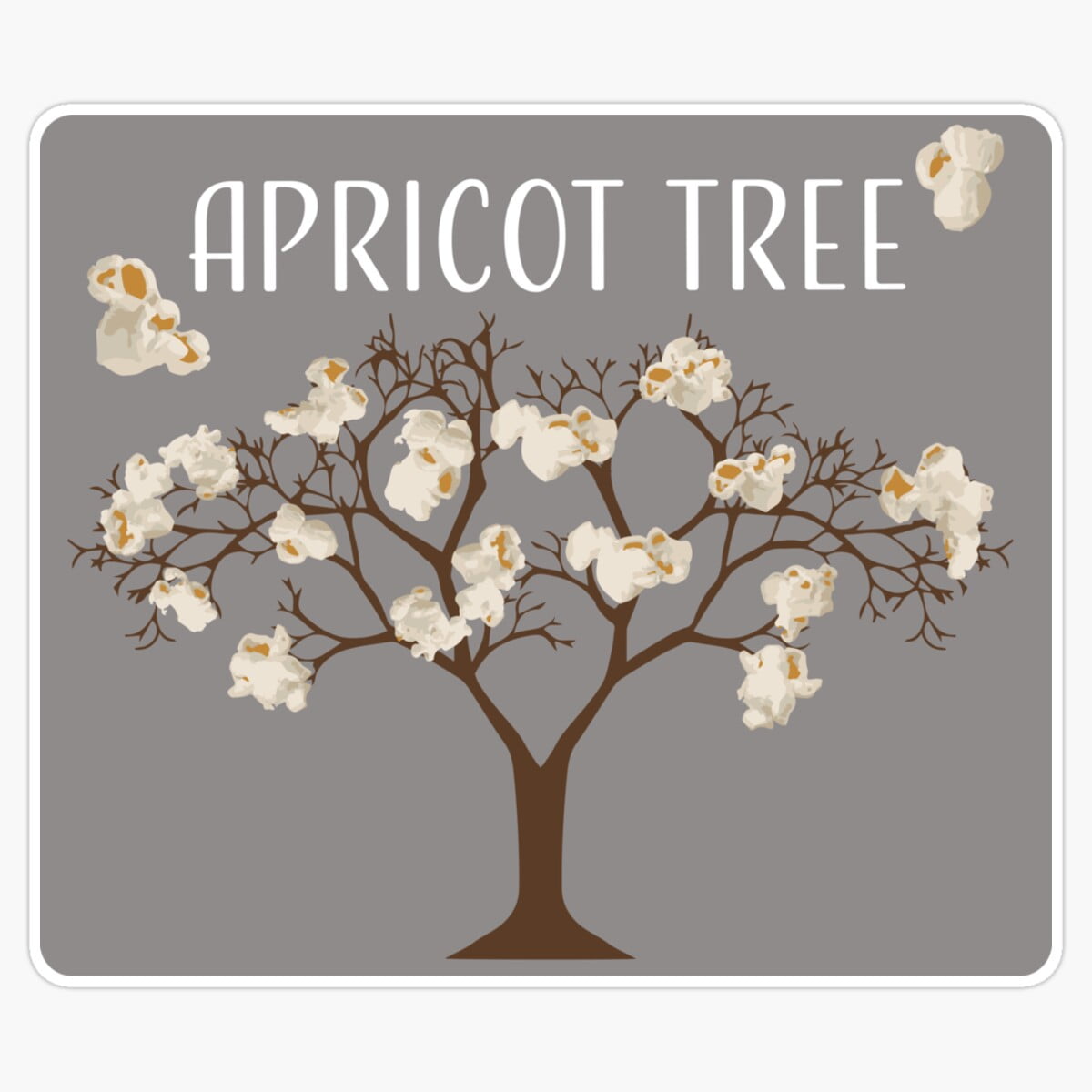Maneki Popcorn Popping Mormon Apricot Tree Er, Phone Decal Water Bottle ...