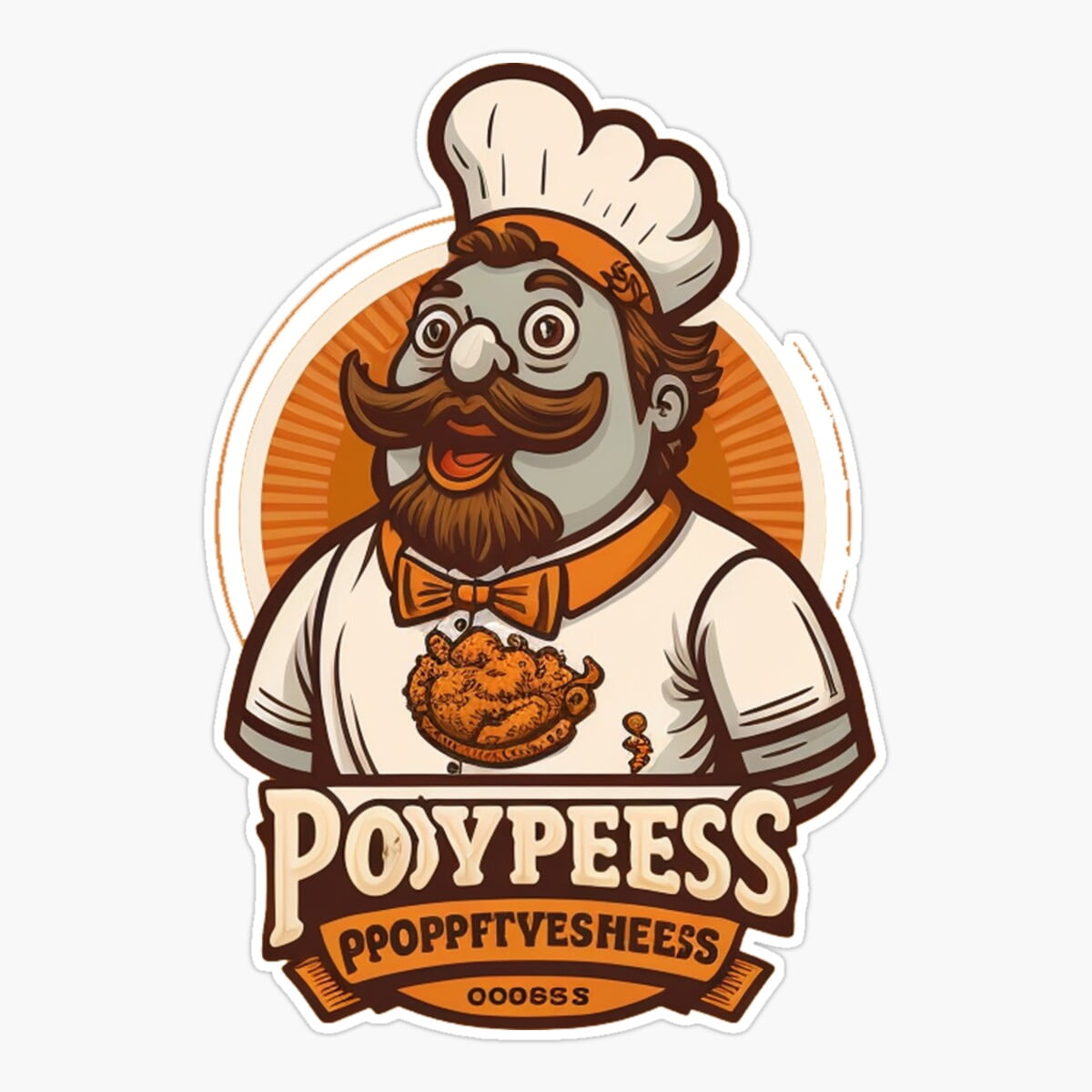 Maneki Popeyes Chicken Sticker, Phone Decal Water Bottle Stickers Car ...