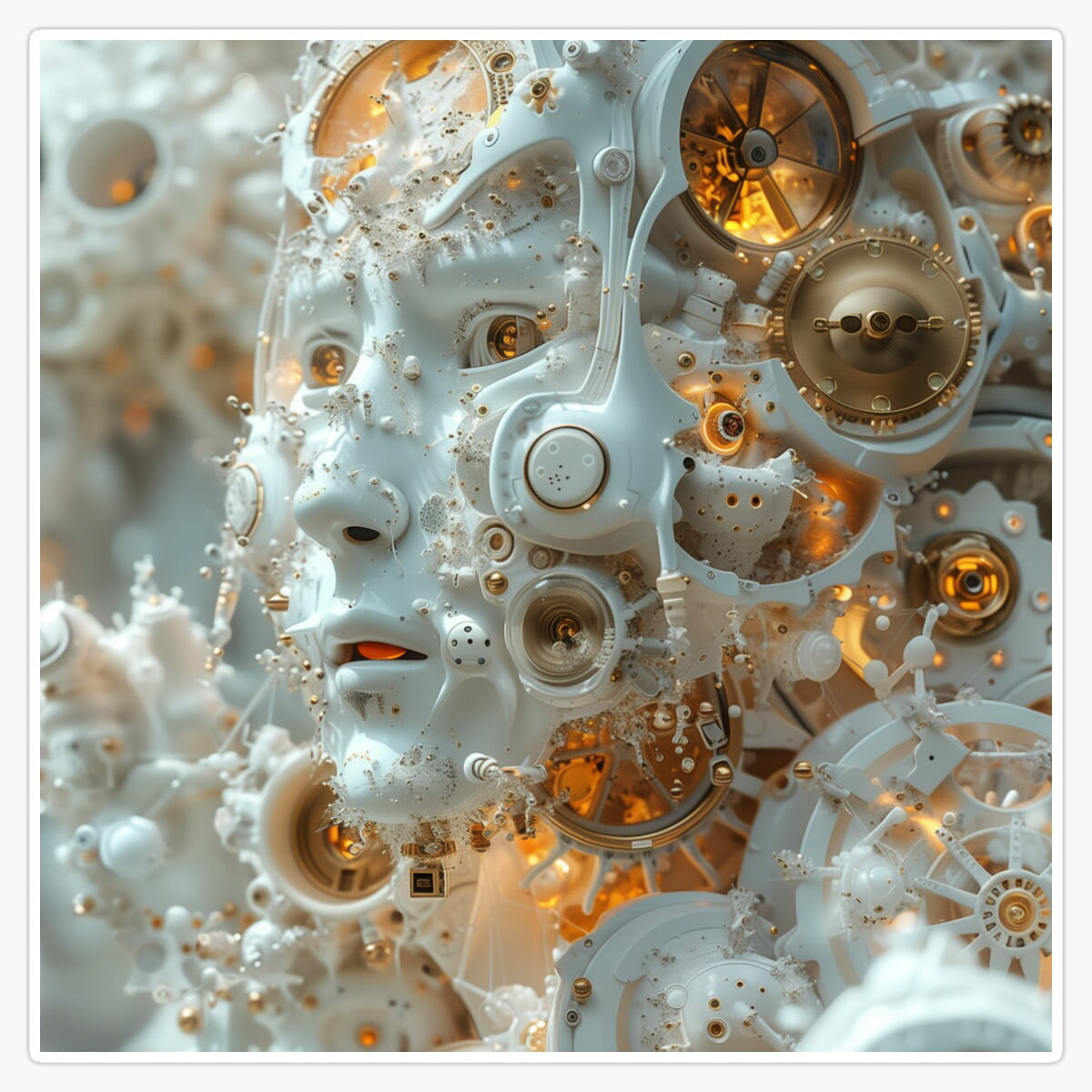 Maneki Porcelain Cyborg Realization Er, Phone Decal Water Bottle ...