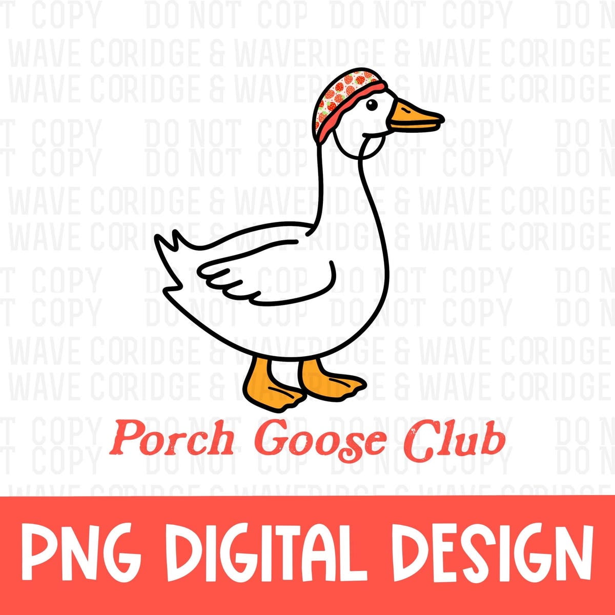 Maneki Porch Goose Club Design, Digital Design, Silly Goose Sticker ...
