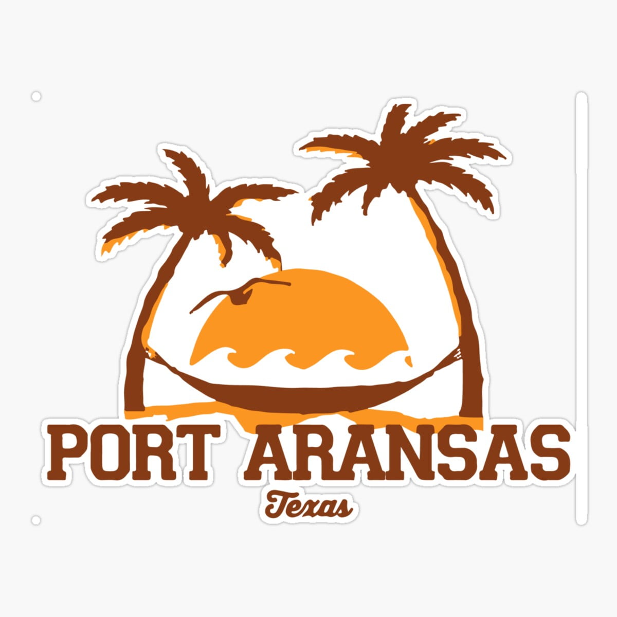 Maneki Port Aransas - Texas. Sticker, Phone Decal Water Bottle Stickers ...