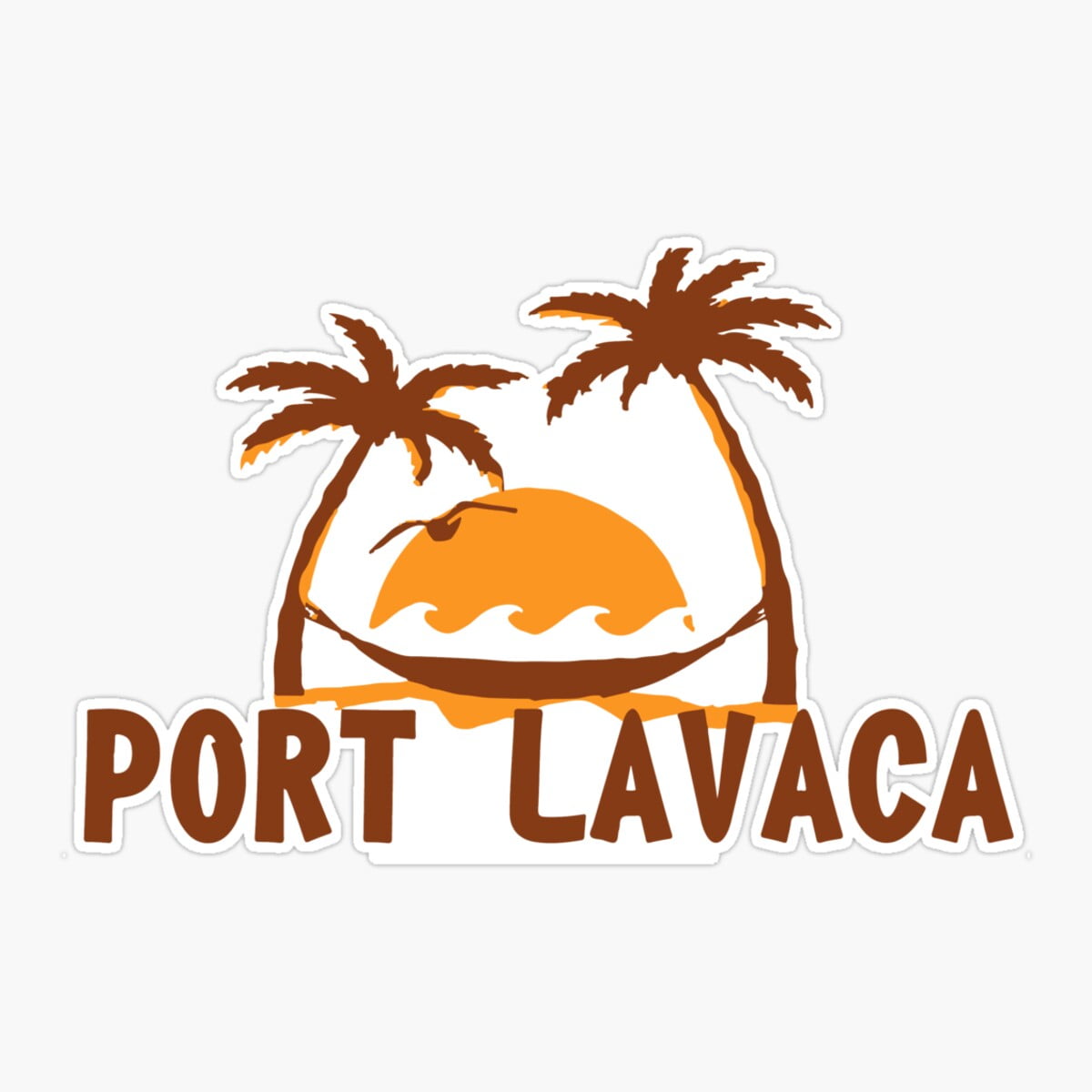 Maneki Port Lavaca - Texas. Sticker, Phone Decal Water Bottle Stickers ...