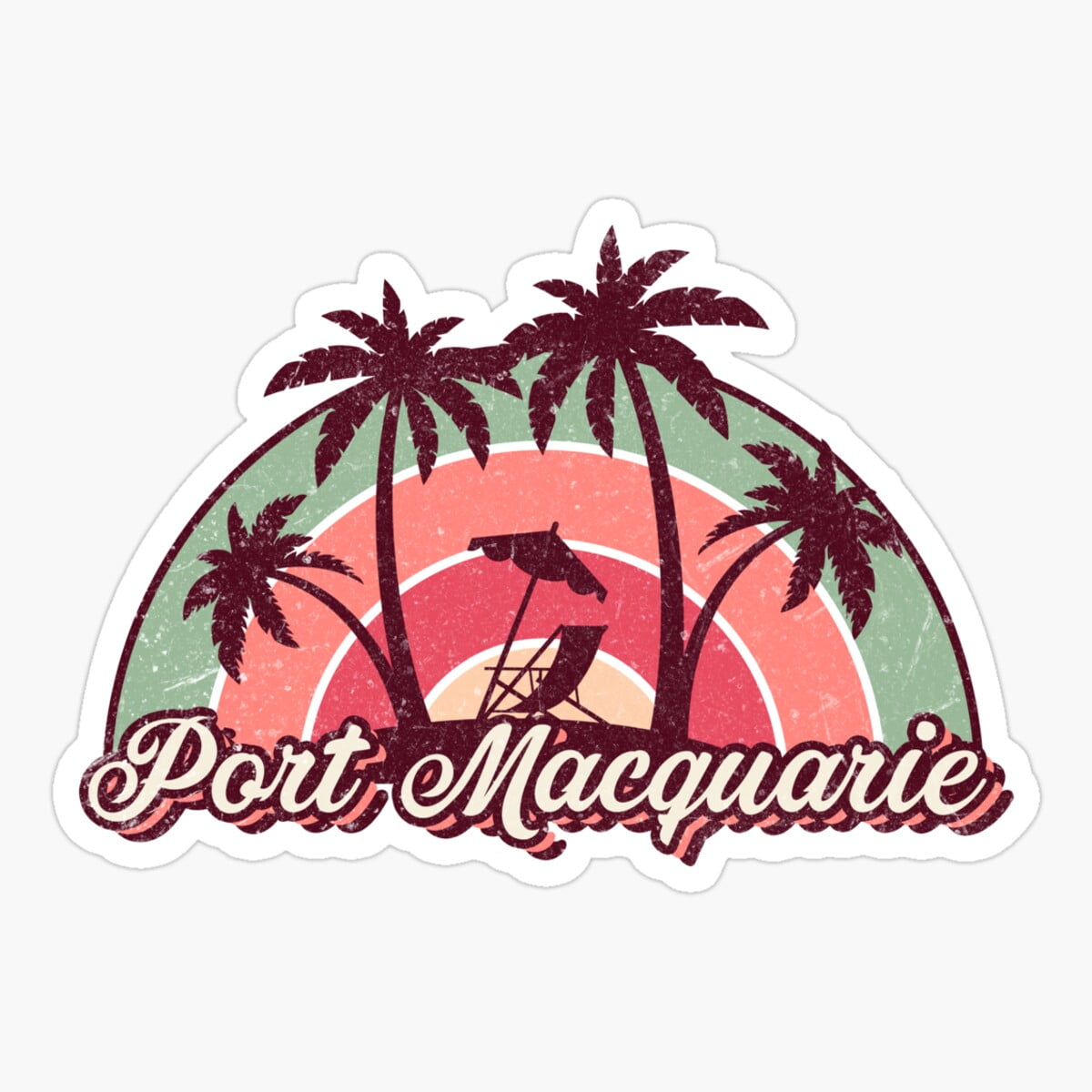 Maneki Port Macquarie Summer Trip Sticker, Phone Decal Water Bottle ...