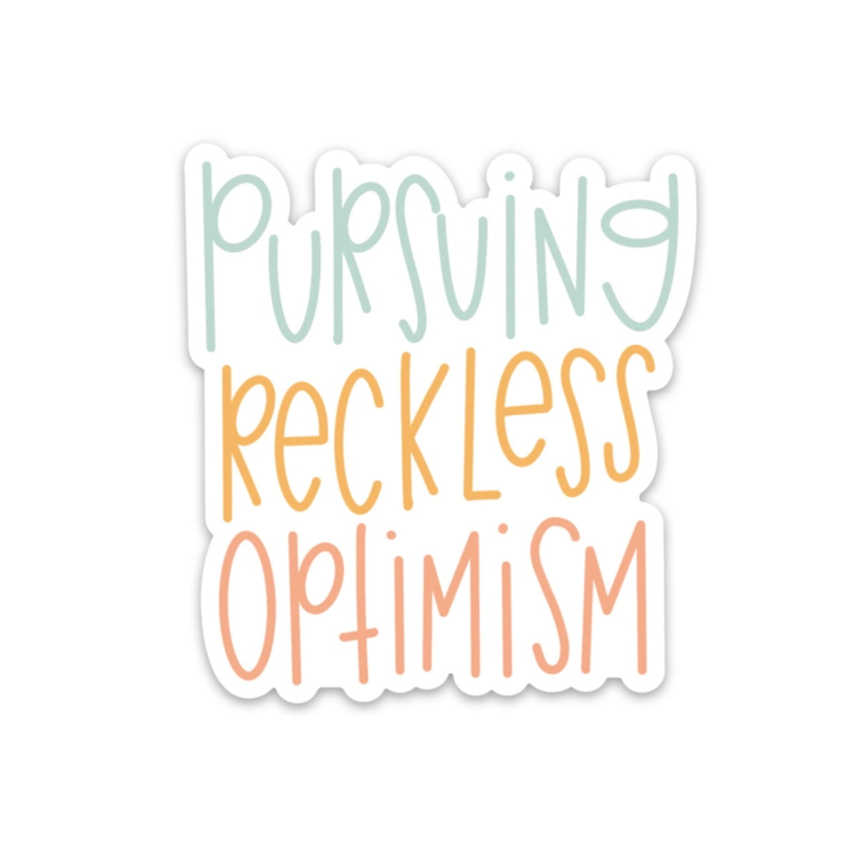 Maneki Positive Affirmation Sticker Fridge Sticker Pursuing Reckless ...